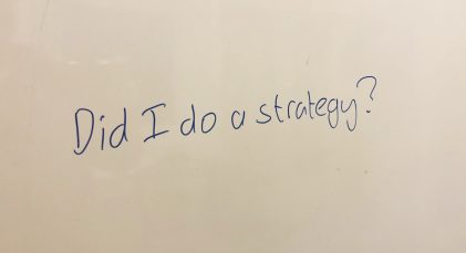 Did I do a strategy? - a planner's checklist